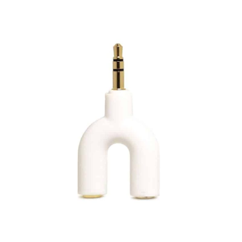 Conector Doble Plug 1 macho 2 hembras Jack 3.5mm - Colores - SIPO