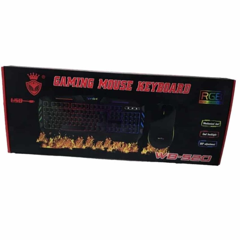 Pack gamer teclado y mouse RGB – Weibo WB-520 – SIPO