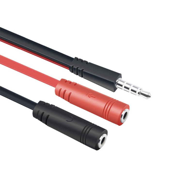 Cable divisor de audio y micrófono - entrada plug 3.5mm - SIPO