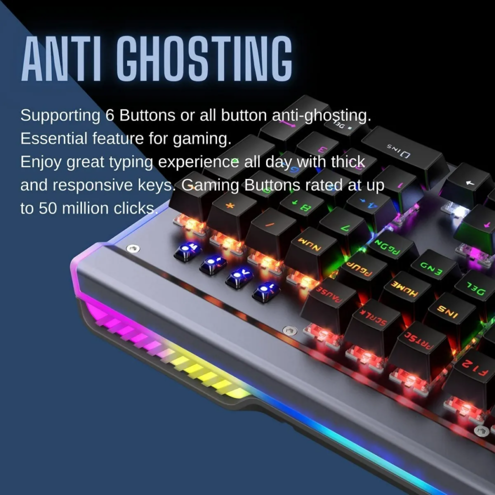 Teclado gamer mecánico HP – RGB GK520, black switch – SIPO