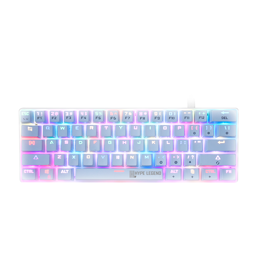 Teclado Mecánico Hype Legend Rebel RGB, Brown Switch – White - SIPO
