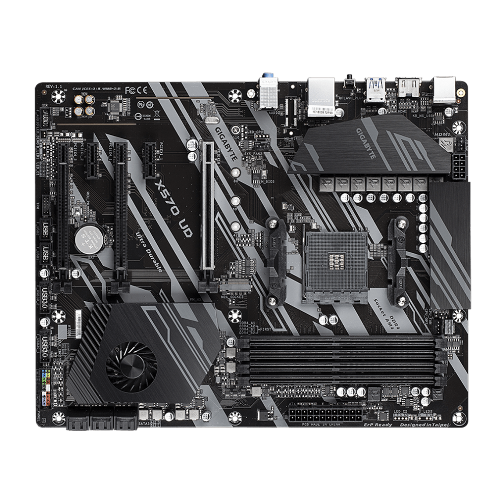 Placa Madre Gigabyte X570 UD (AM4, DDR4 2133/4000MHz, M.2, ATX) – SIPO