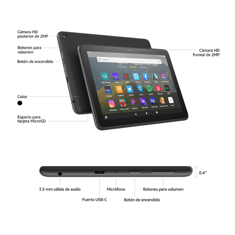 Tablet Amazon Fire HD 8 2020 KFONWI 8″ – 32GB, 2GB de RAM – SIPO