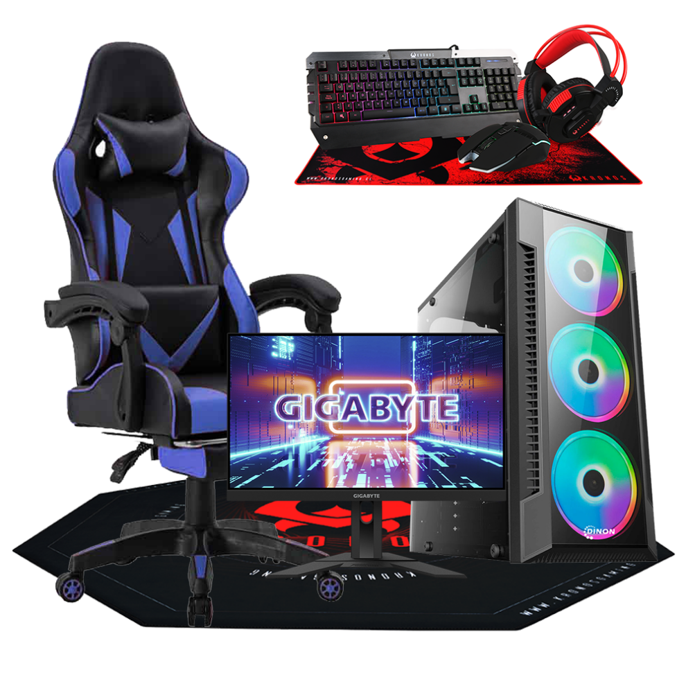 Combo Set Up Gamer: Pc Gamer Indominus Ryzen 5, Monitor, Silla RGB ...