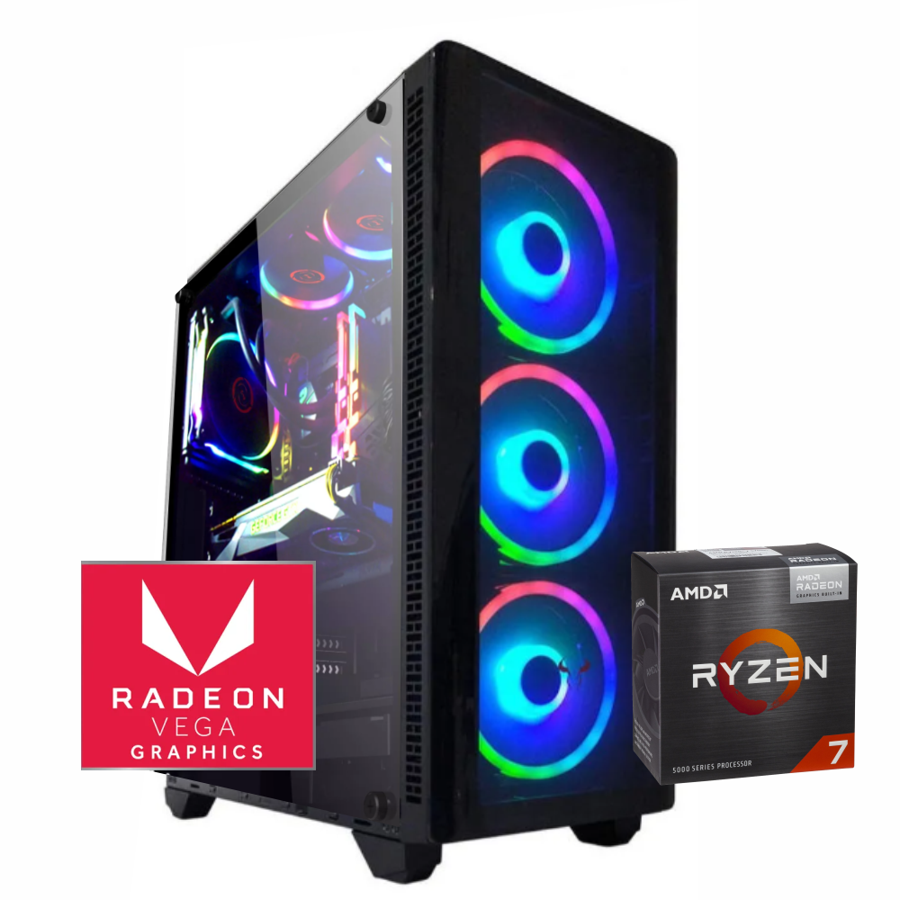 PC Gamer Dreamfyre 5: Ryzen 5600G SSD NVMe 500GB, RAM 16GB (3200MHz, D ...