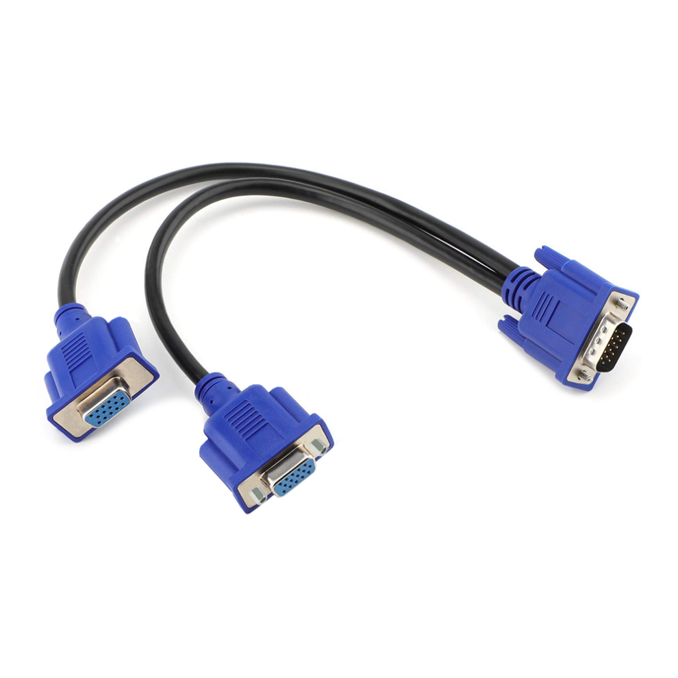 Cable VGA y Splitter Adaptador 2 Salidas 1 Entrada - SIPO