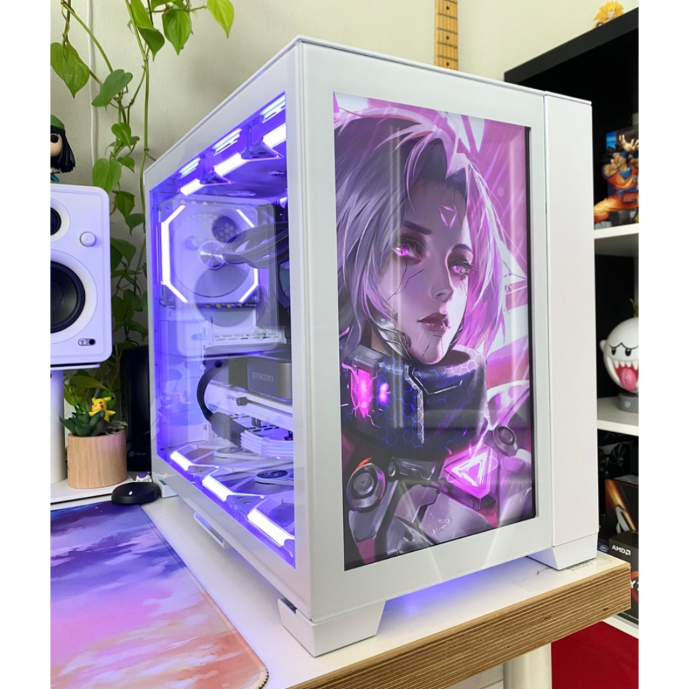 Gabinete Gamer SnowFall con pantalla personalizable (ATX, Vidrio ...
