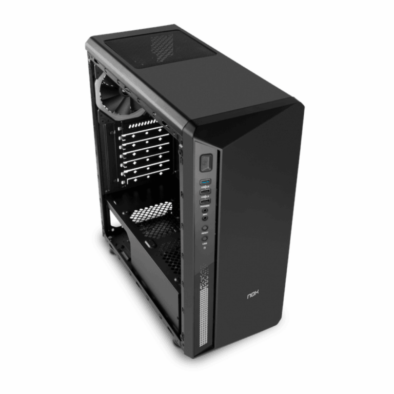 Gabinete Gamer Nox Atom RGB (ATX, Vidrio Templado, Fan 120mm x1) - SIPO