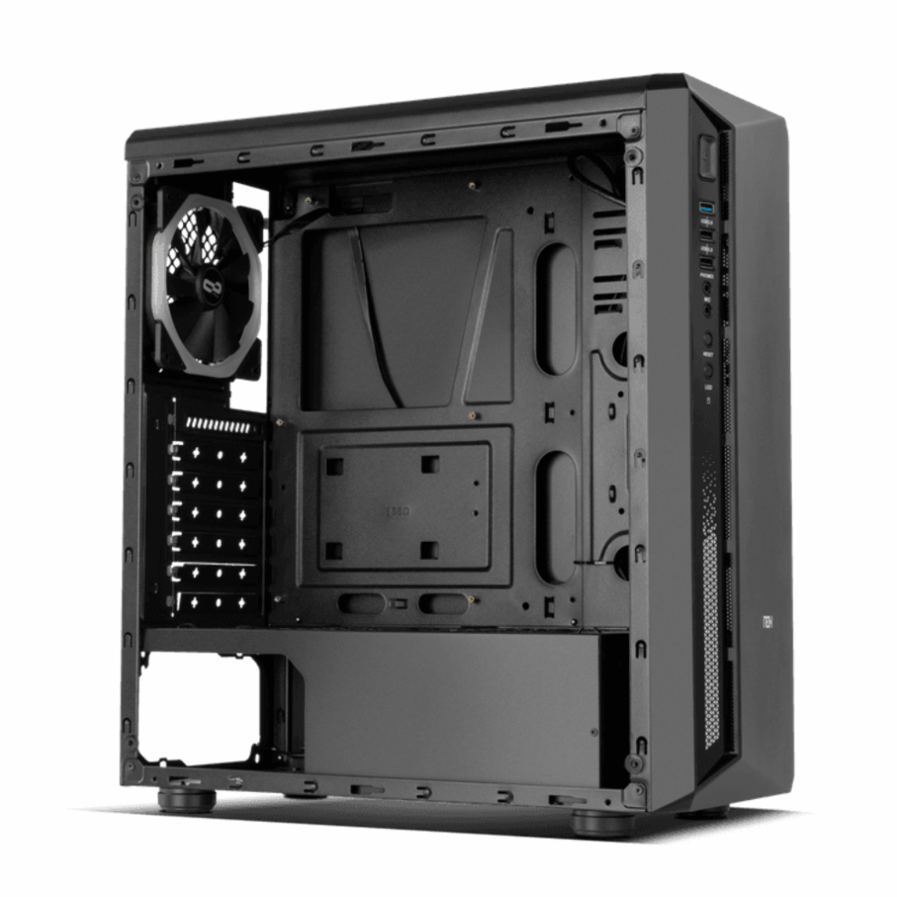 Gabinete Gamer Nox Atom RGB (ATX, Vidrio Templado, Fan 120mm x1) - SIPO