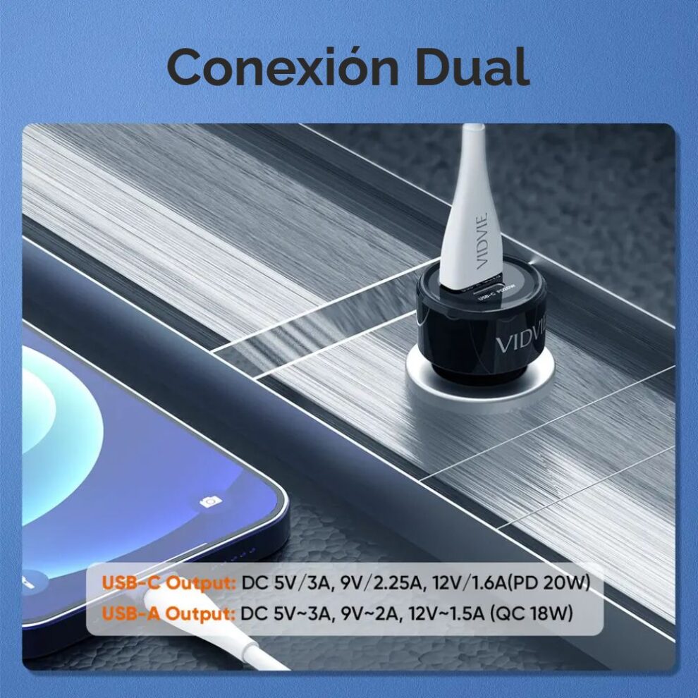 Cargador carga rápida para auto, entrada Usb Y Tipo C, Qualcomm 3.0, 20W – SIPO