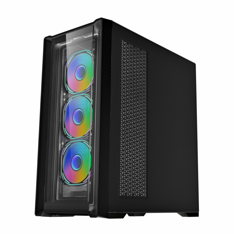 Gabinete Gamer Kronos Black Ice 360° – E-ATX, Vidrio Templado, USB 3.0 ...