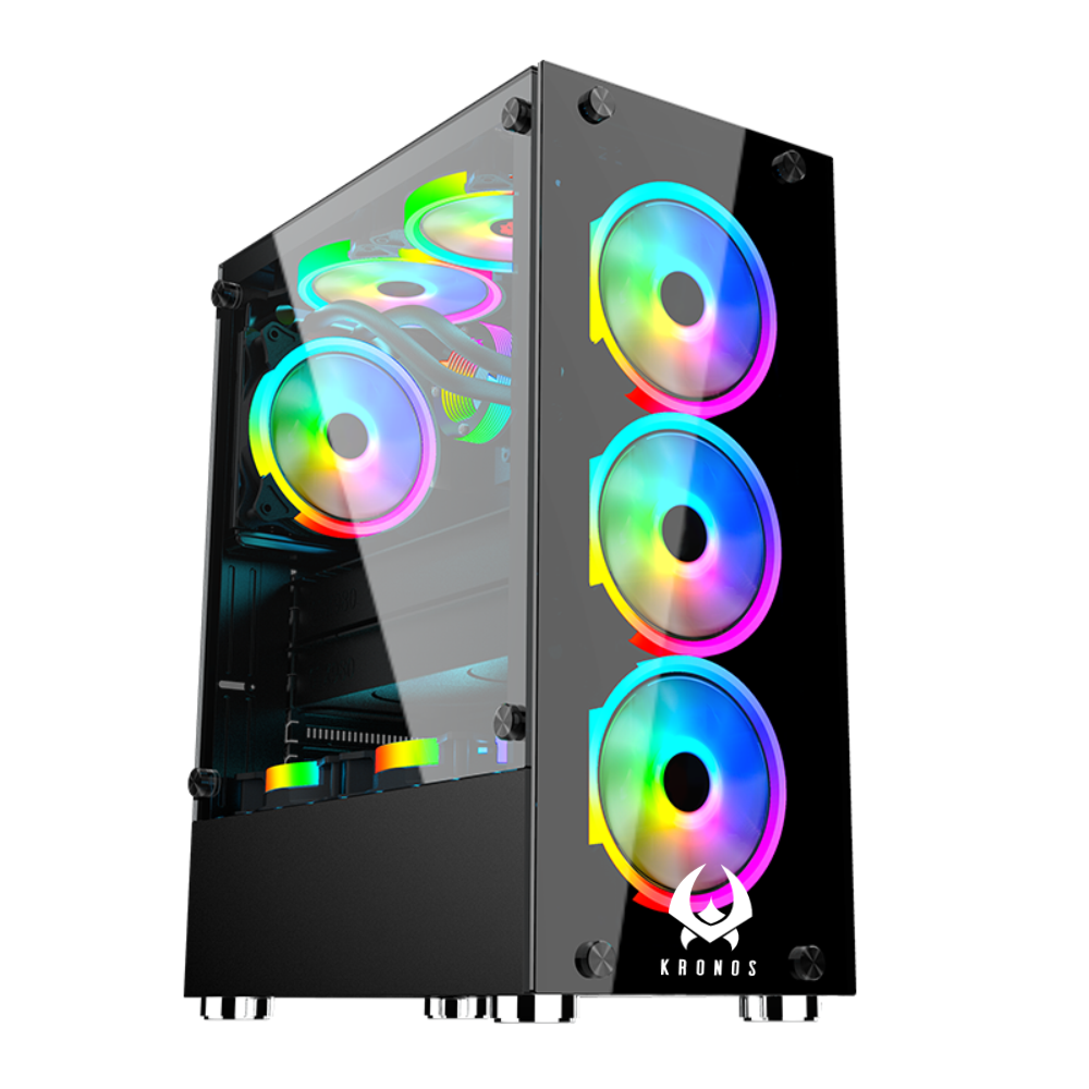 Gabinete Gamer Kronos Krisper, Vidrio Templado Atx, Micro Atx – con 3 ...