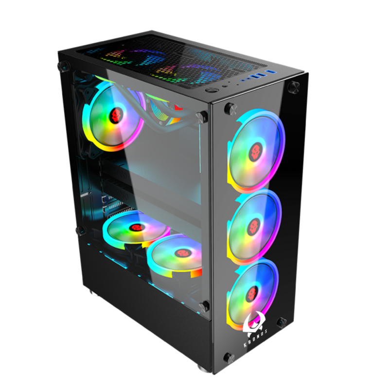 Gabinete Gamer Kronos Krisper, Vidrio Templado Atx, Micro Atx – con 3 ...