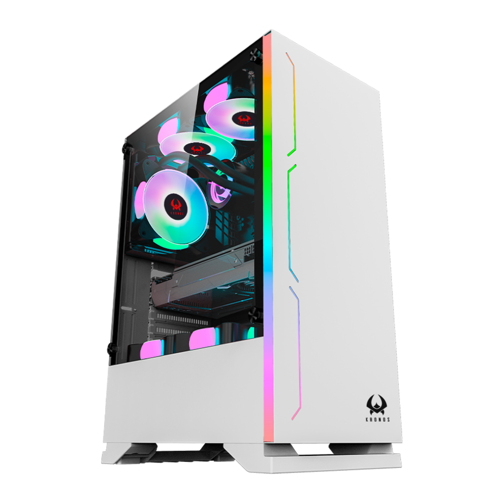 Gabinete Kronos Armor White, ATX, Vidrio Templado, USB 3.0 - SIPO
