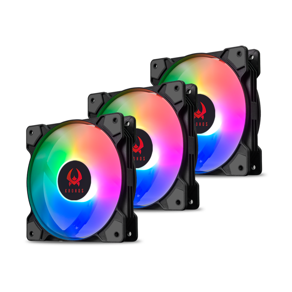 Kit 3 Ventiladores Cooler Kronos Boreal ARGB, 120mm, Molex – SIPO