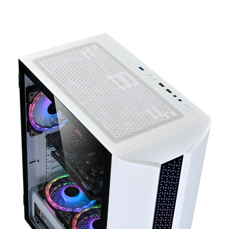 Gabinete Gamer Areo White RGB ATX, Vidrio Templado, USB 3.0 – SIPO