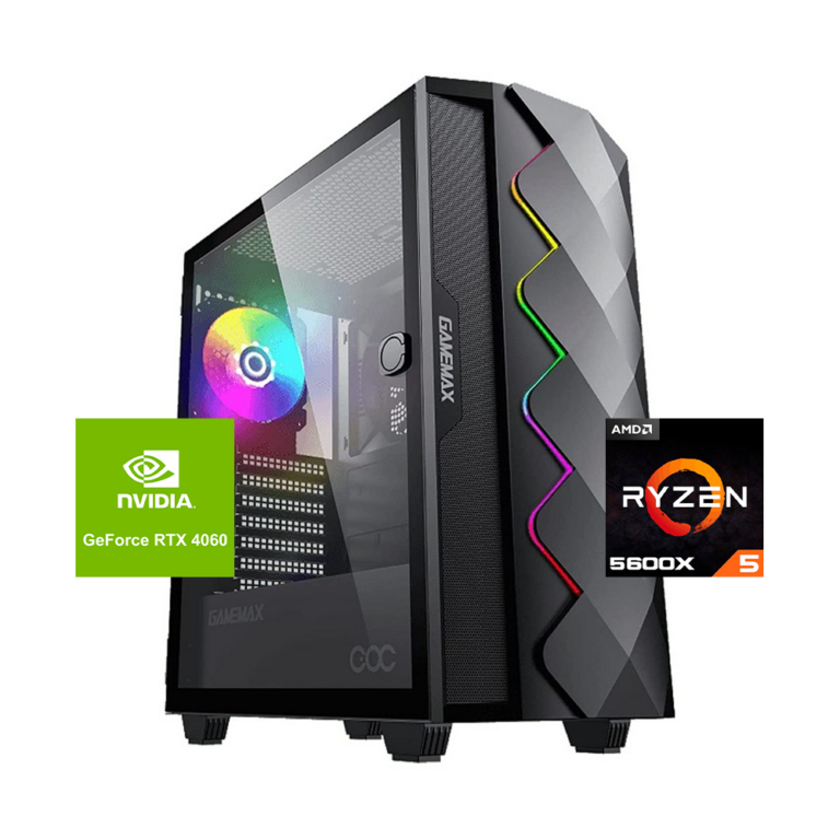 PC Gamer Halo Pro: Ryzen 5600X, SSD M.2, RAM 16GB, RXT 4060, Wifi – SIPO