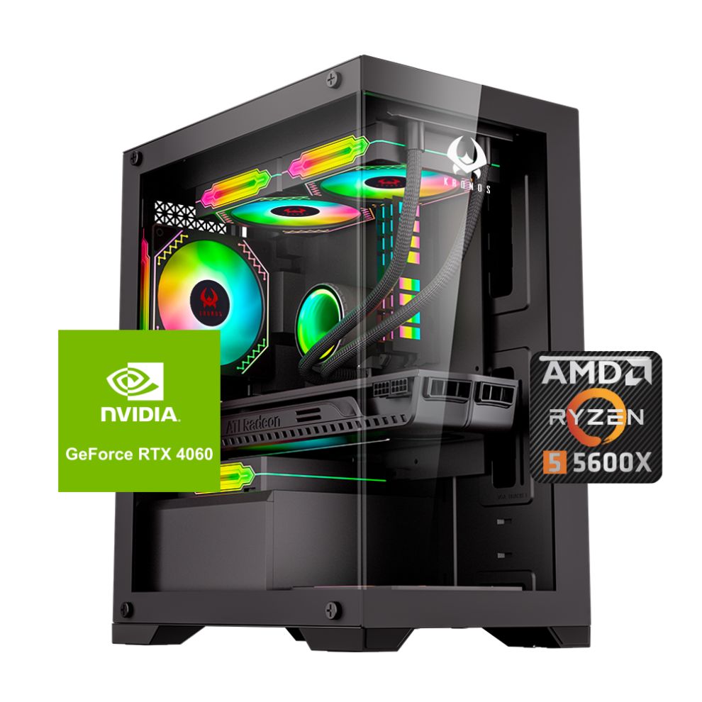 PC Gamer Halo Pro: Ryzen 5600X, SSD M.2, RAM 16GB, RXT 4060, Wifi – SIPO