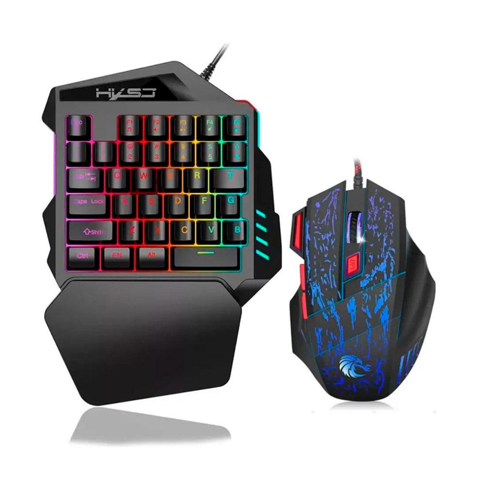 Kit Teclado Una Mano Mouse Gamer para Celular, Tablet, PC - SIPO