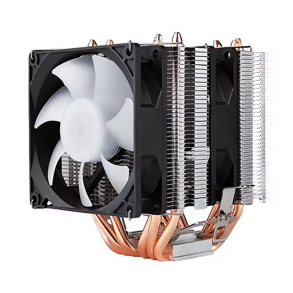 Disipador CPU de 6 tubos de Cobre, RGB, Intel/AMD, 2 coolers – SIPO