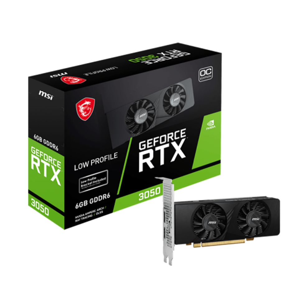 Tarjeta de Video MSI RTX 3050 LP 6G OC, GDDR6, Low Profile - SIPO
