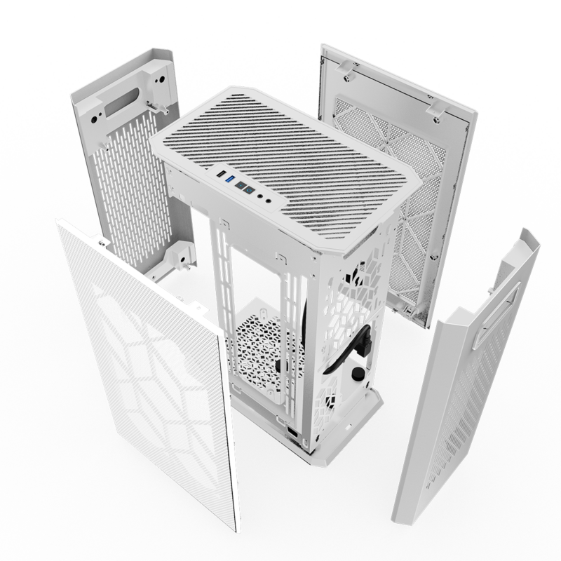 Gabinete Kronos Ophion Mini-ITX, 1 cooler, 3.0 USB - Blanco - SIPO