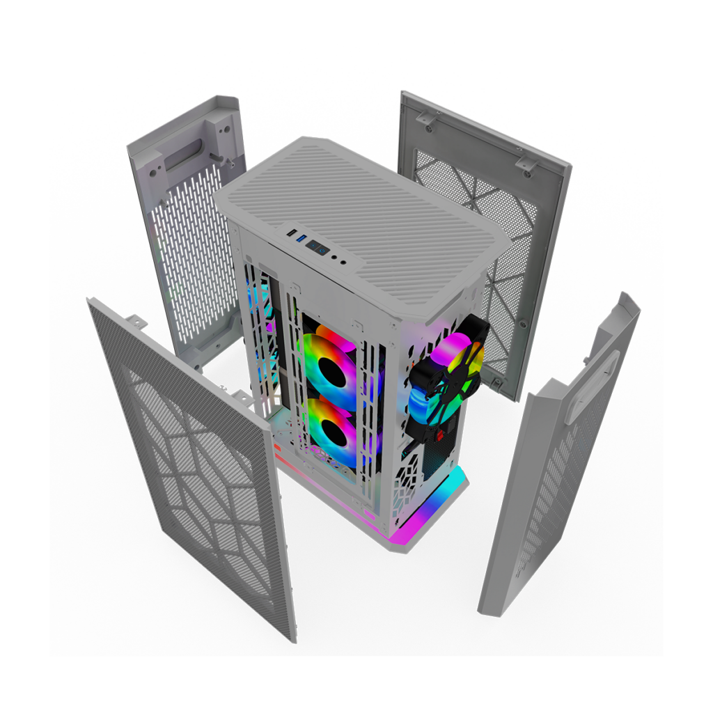 Gabinete Kronos Ophion Mini-ITX, 1 cooler, 3.0 USB – Gris – SIPO
