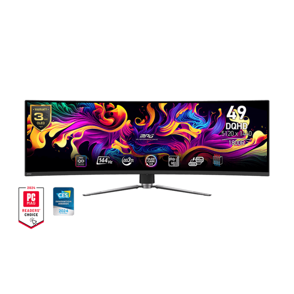 Monitor Gamer Curvo MSI 49″ MPG 491CQP QD-OLED, 0.03ms, 144Hz – SIPO