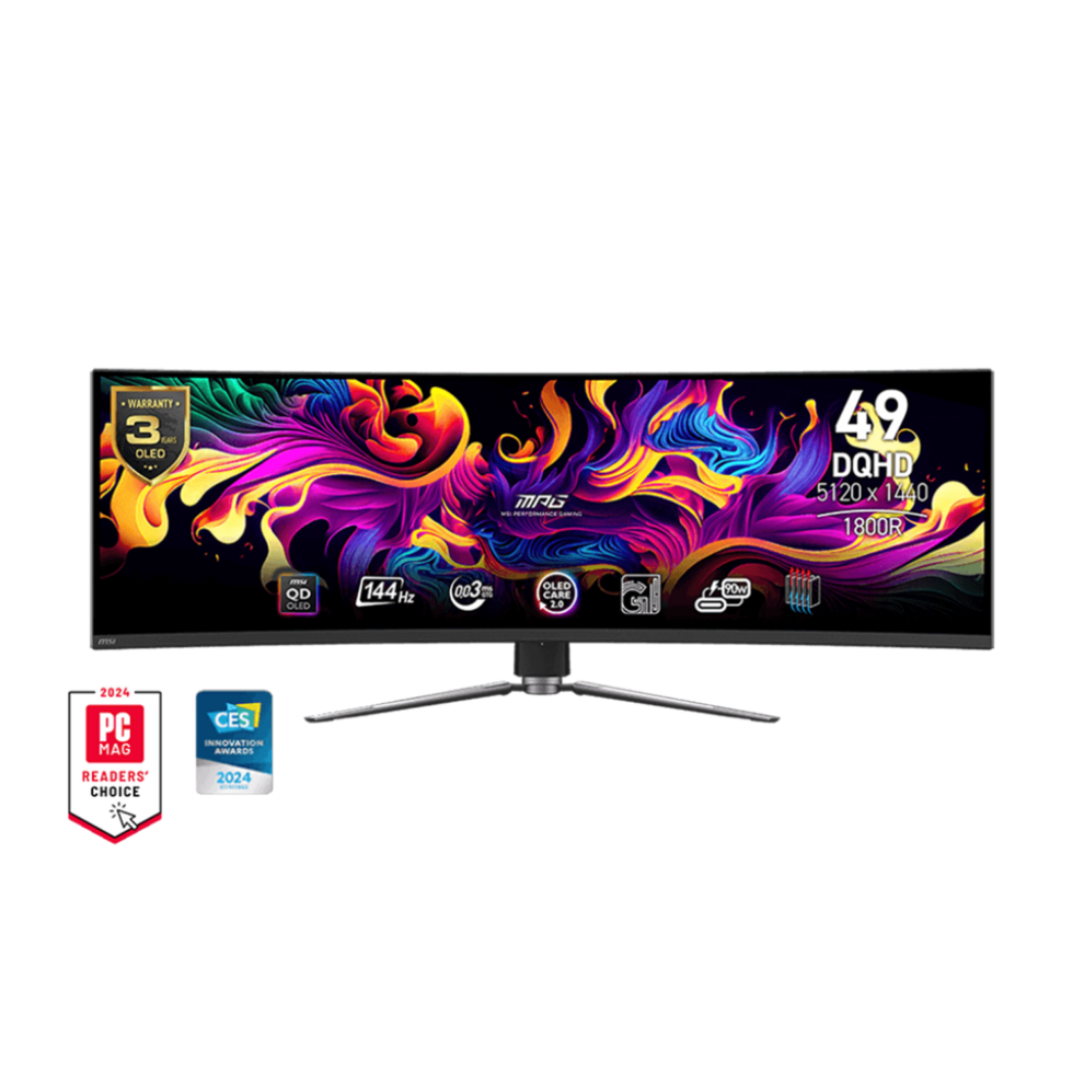 Monitor Gamer Curvo MSI 49" MPG 491CQP QD-OLED, 0.03ms, 144Hz - SIPO