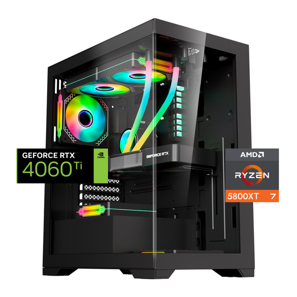 Pc Gamer Fénix Plus: Ryzen 7 5800XT, 32GB Ram, m.2, RTX 4060 Ti – SIPO